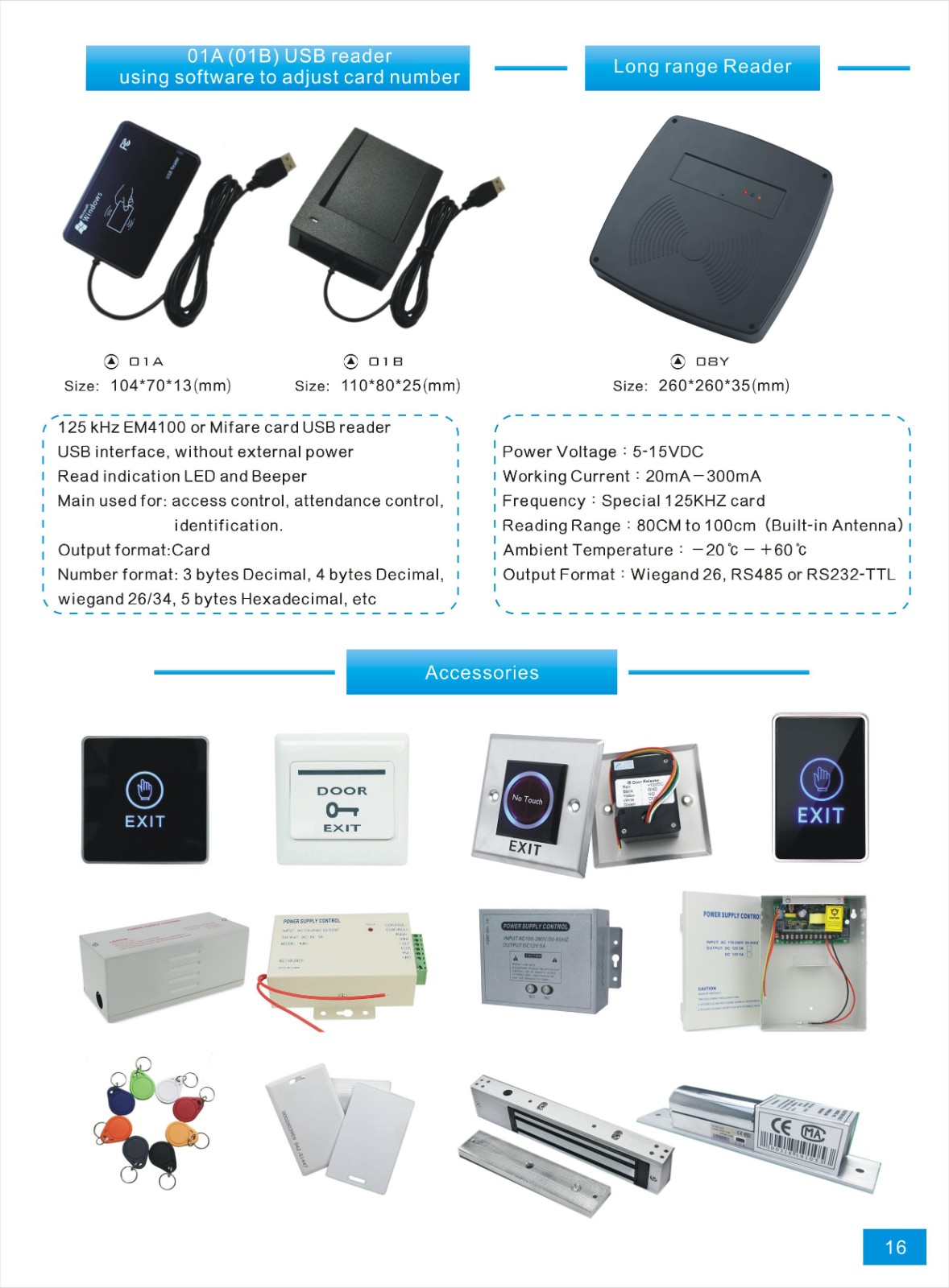 High Scan Speed Qr Code Reader 2D Barcode Access Reader Wiegand 26/34 ...