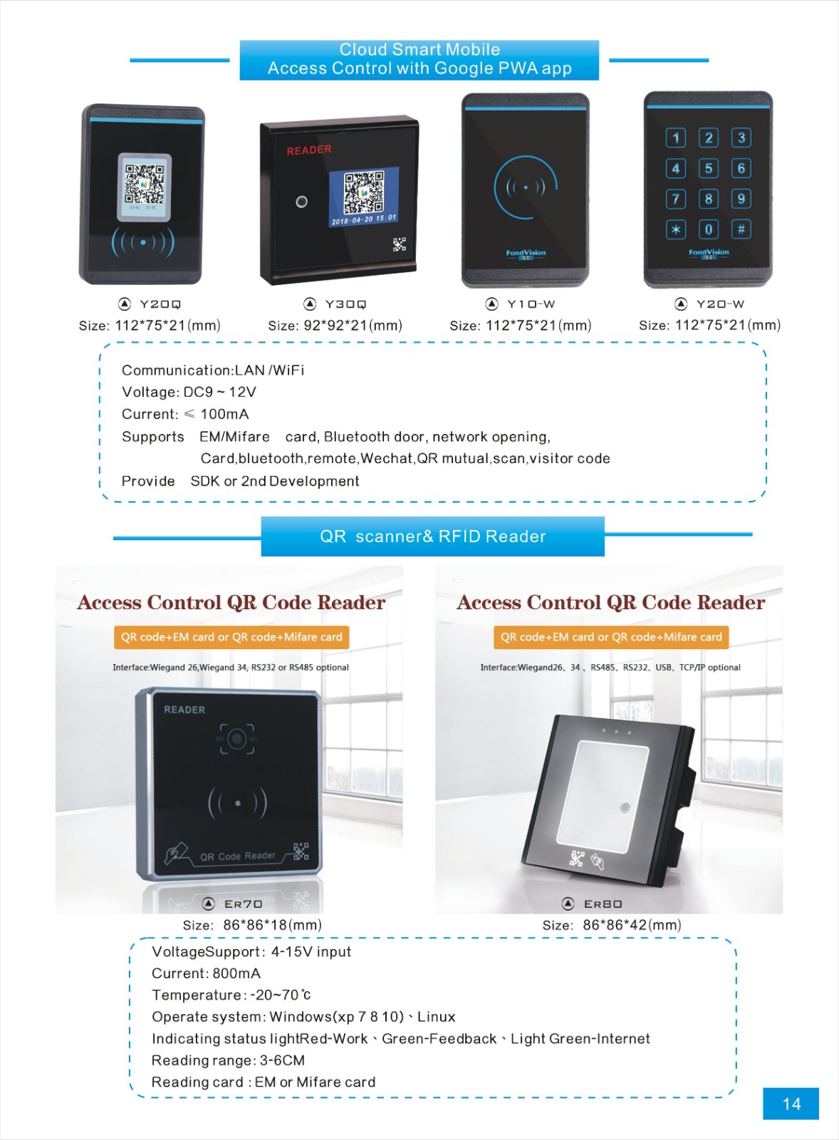 Plastic Standalone Controller Touch Screen Door Access Controller China ...
