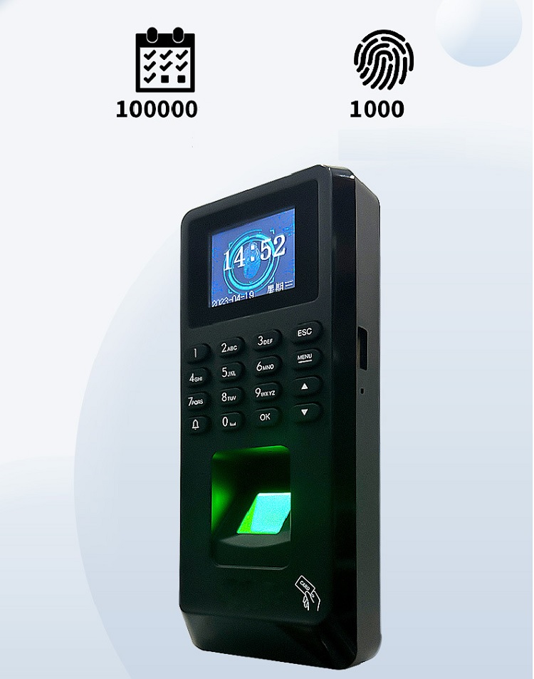 Biometric Rfid card reader/Password/Fingerpring recognition Time ...